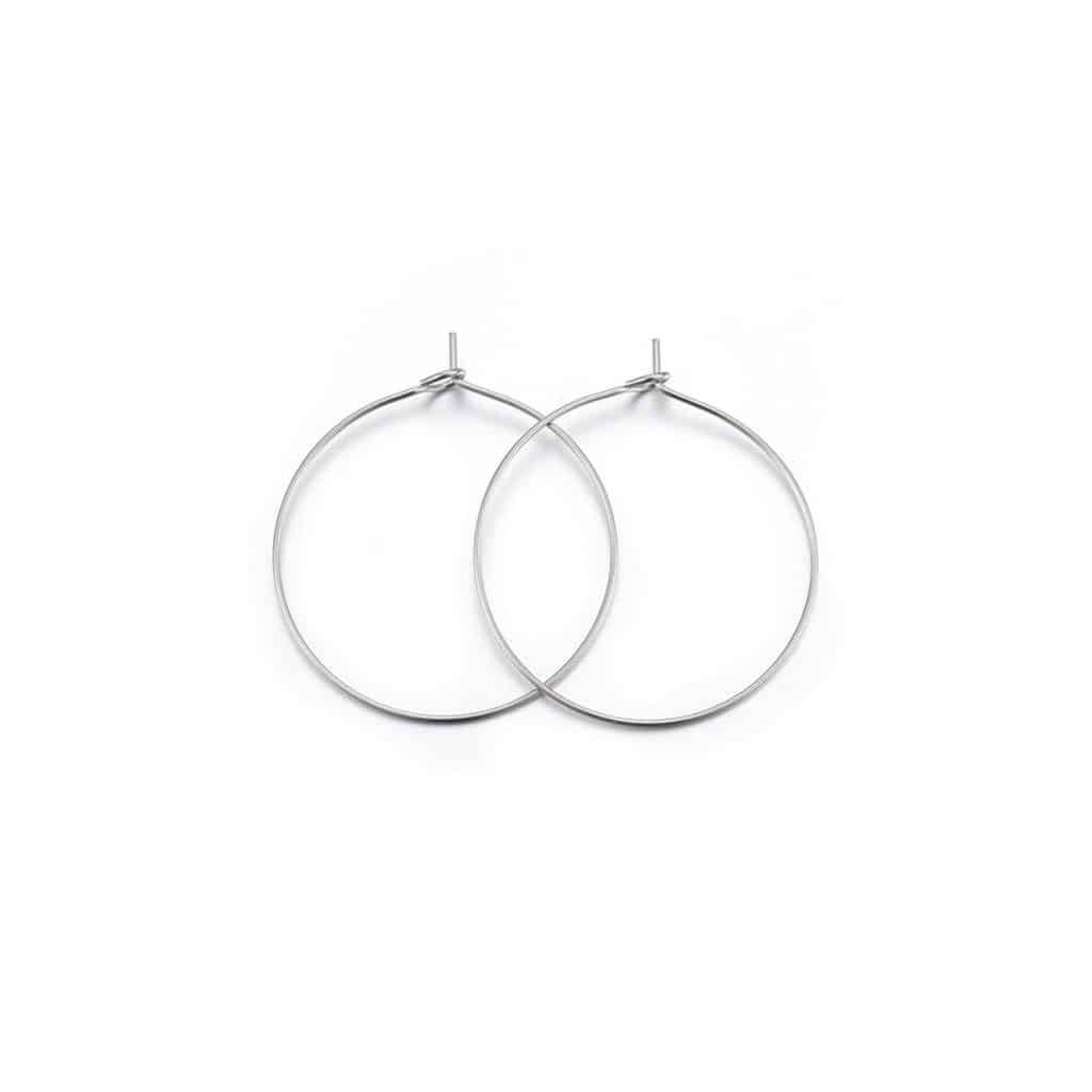 Stainless Steel Hoop Earring Findings - WonderTree