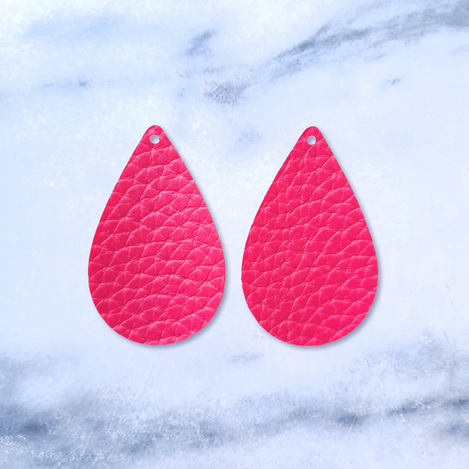 Pink Teardrop Faux Leather - WonderTree