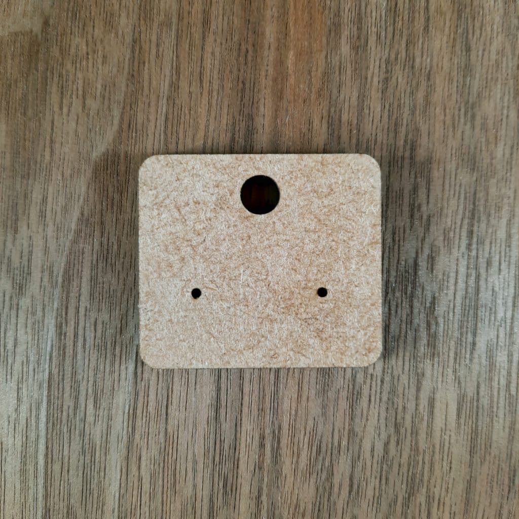 Earring Cards – Plain Wood (4.5x4cm) - WonderTree